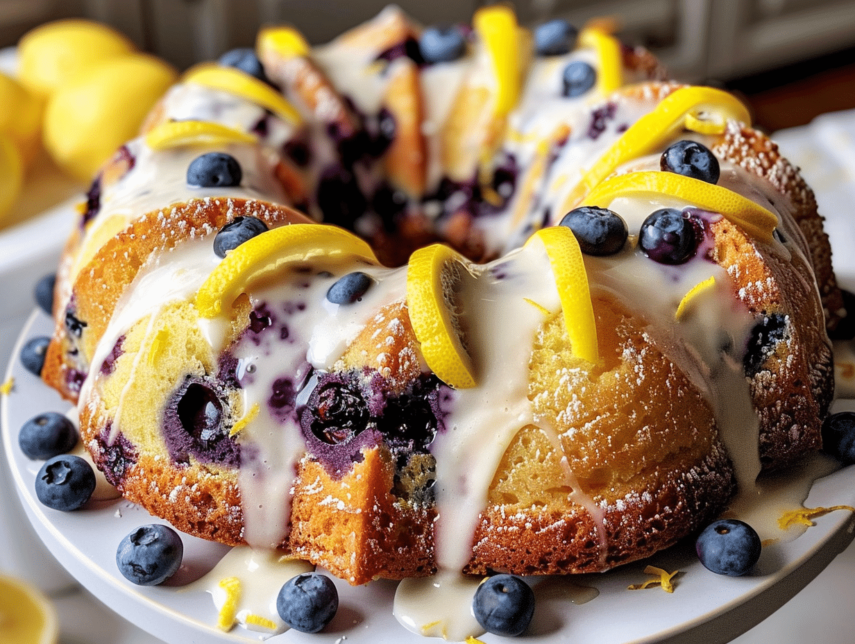 Fresh Lemon-Blueberry Bundt Cake - Sugar Detox Lab