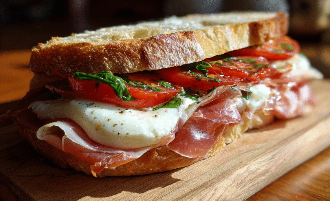 Irresistible Prosciutto Sandwich with Mozzarella & Tomato - Sugar Detox Lab