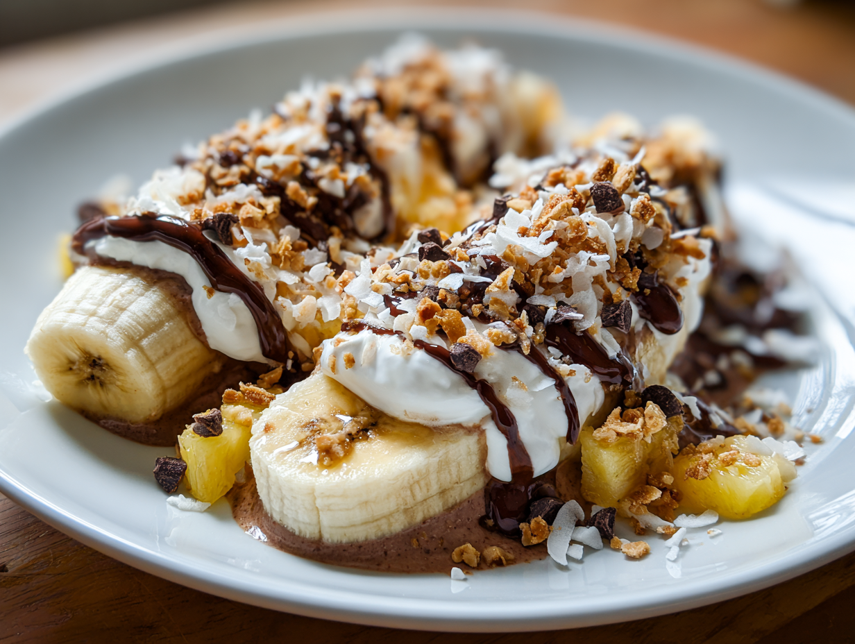 Sizzle Up Your Mornings with a Chocolate-Coconut Breakfast Banana Split ...