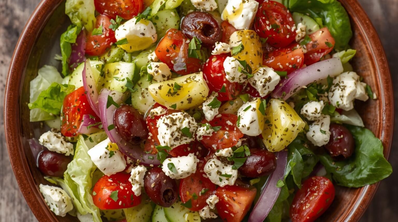 Zesty Greek-Style Salad Recipe: A Vibrant Taste of the Mediterranean ...