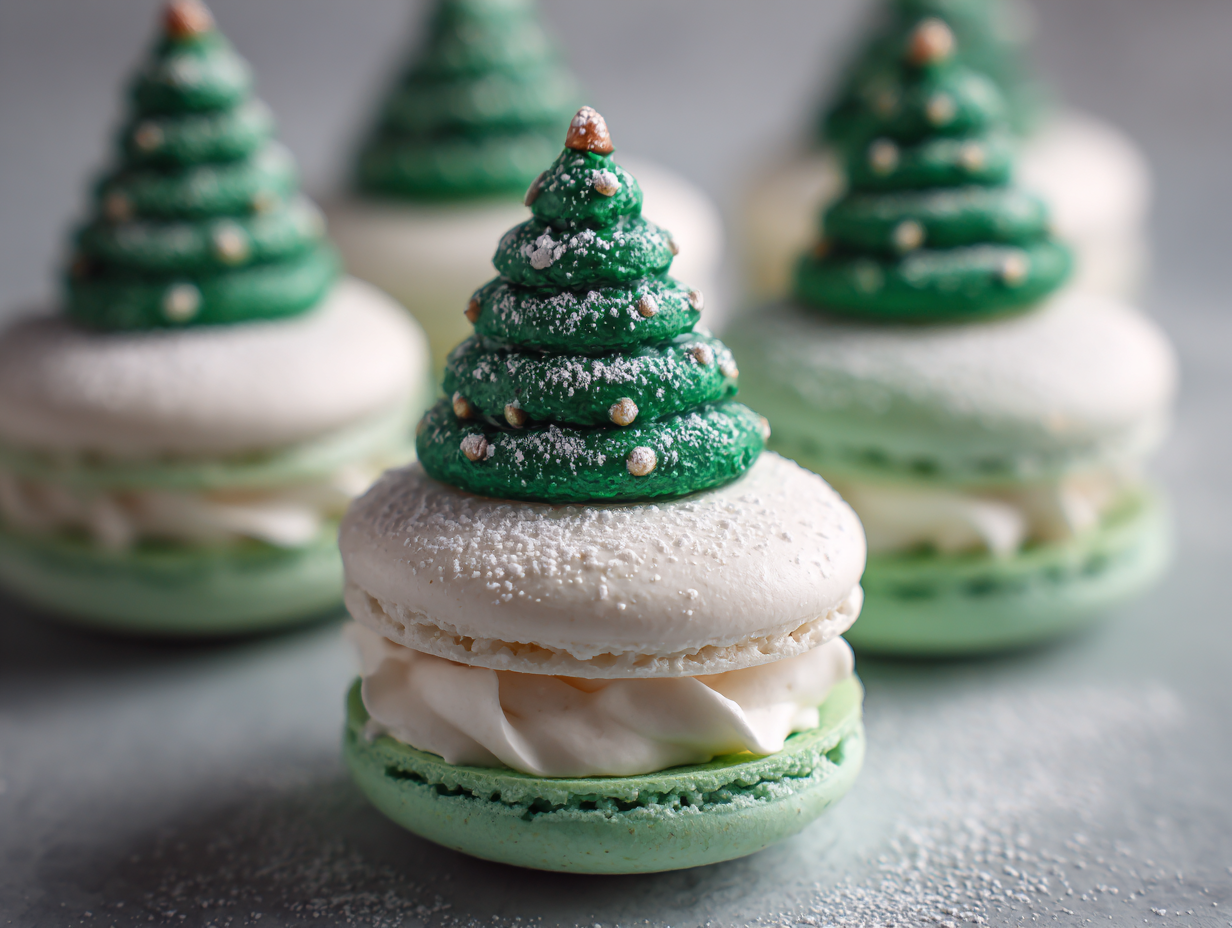 Unveiling the Magic of Christmas Tree Cake Macarons - Sugar Detox Lab