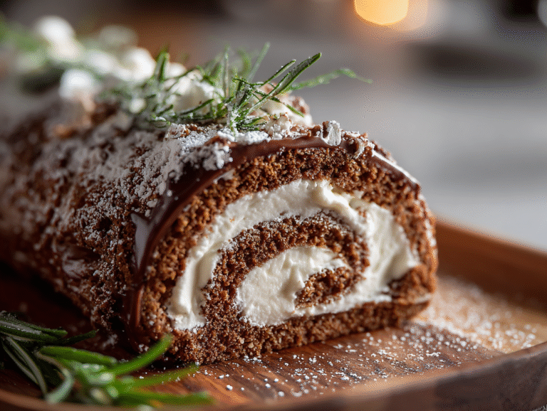 Gingerbread Yule Log: A Festive Holiday Delight - Sugar Detox Lab
