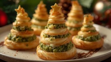 Basil Pesto Cheesy Puff Pastry Christmas Tree Recipe – A Festive ...