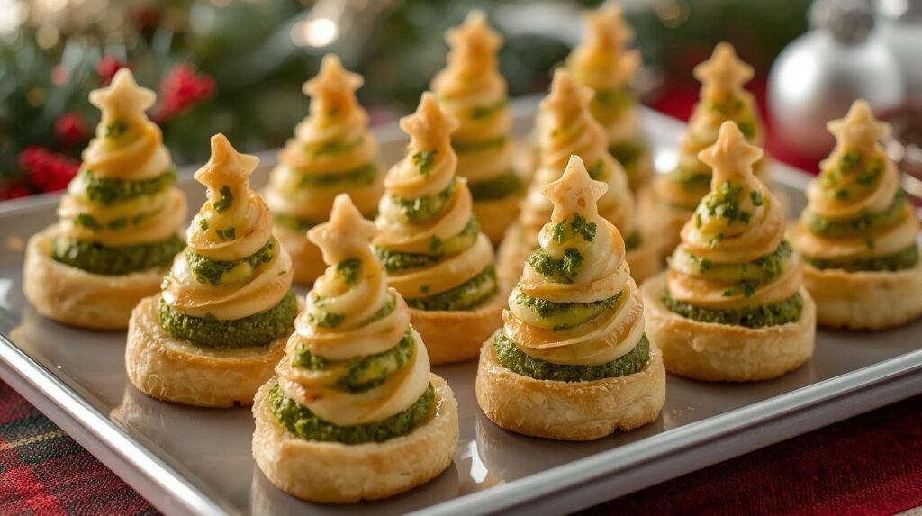 Basil Pesto Cheesy Puff Pastry Christmas Tree Recipe – A Festive ...