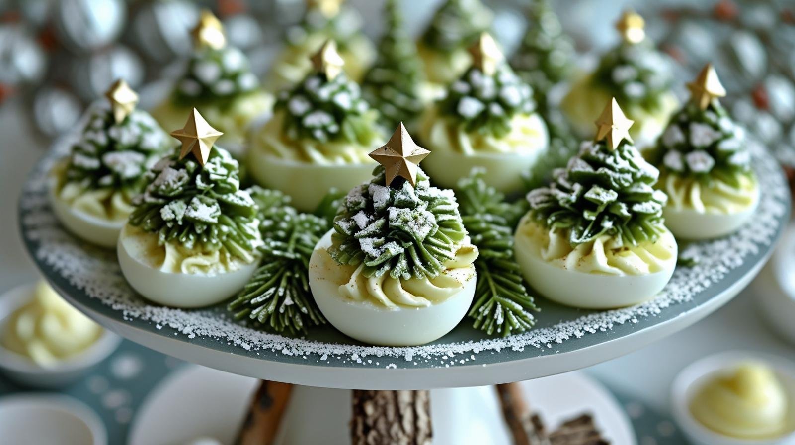Holiday Party Food Deviled Egg Trees – A Festive, Healthy Holiday Twist ...
