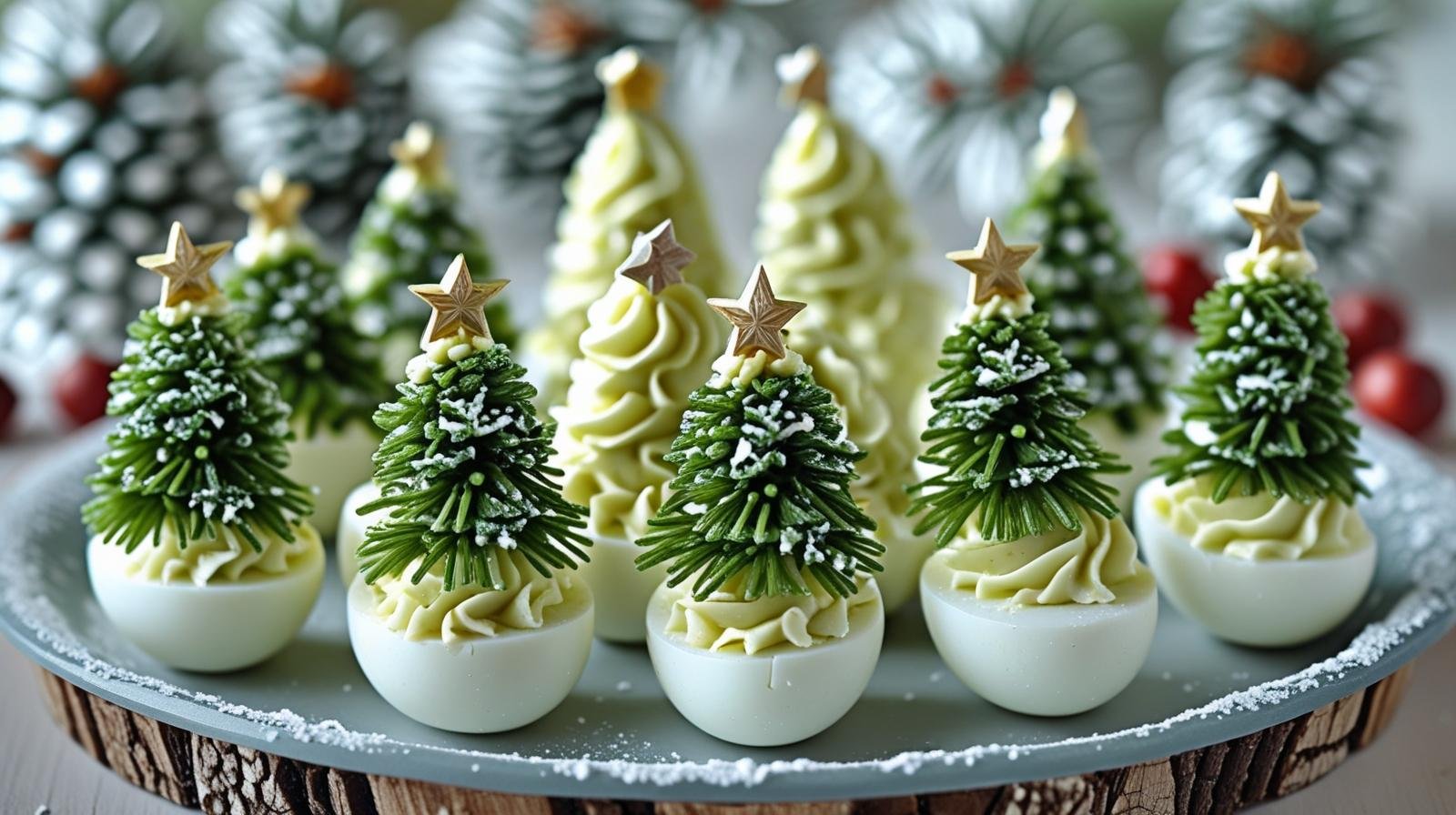 Holiday Party Food Deviled Egg Trees – A Festive, Healthy Holiday Twist ...