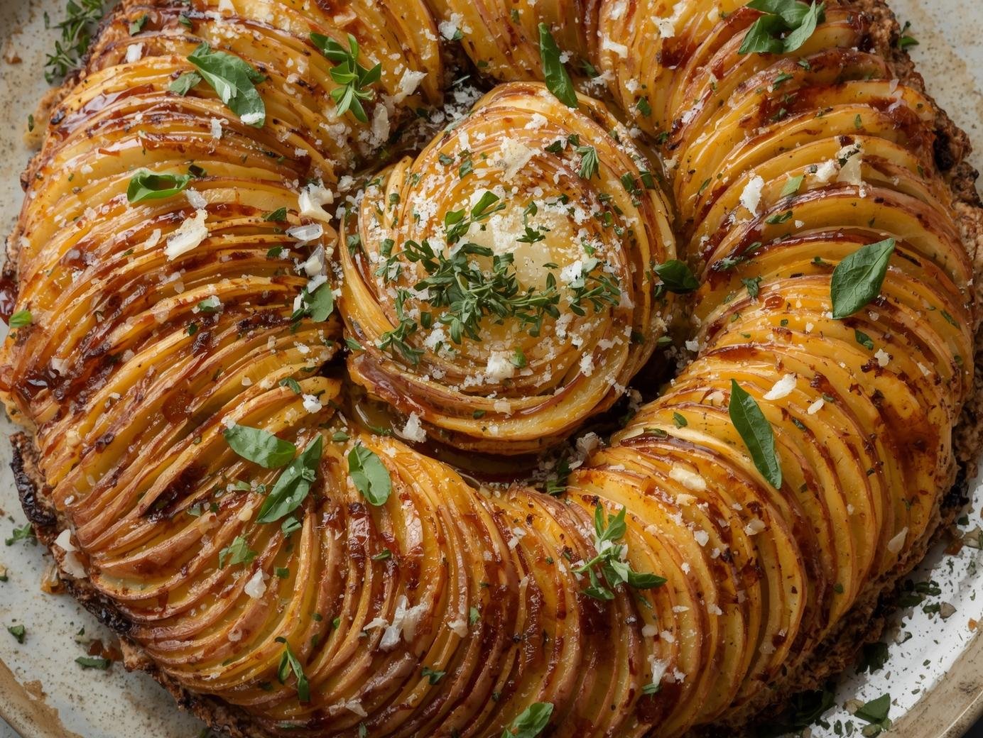 Crispy Balsamic Thyme Potato Torte: A Stunning, Naturally Sweet Side ...