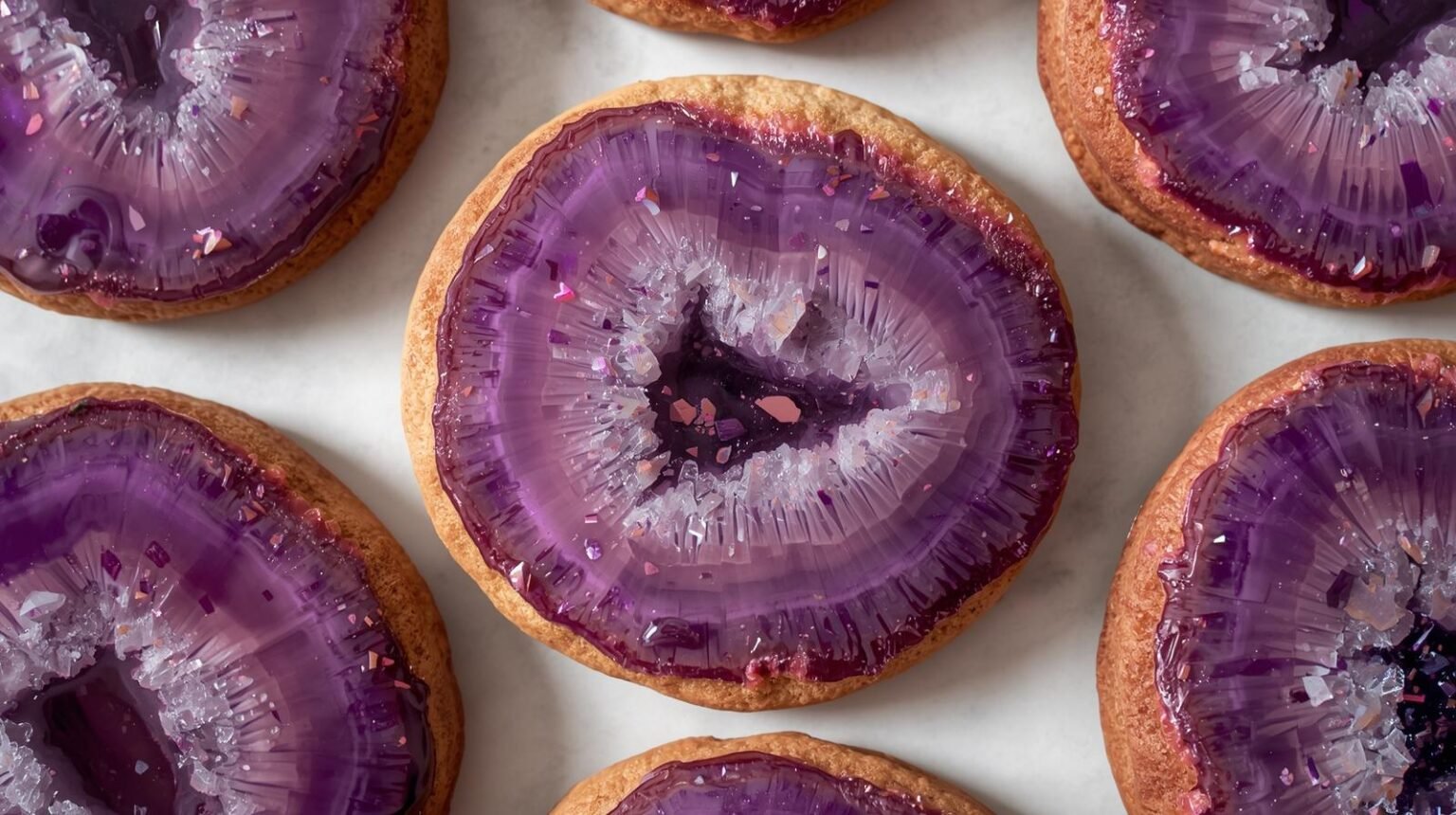 Citrus-Sparkle Geode Cookies: Edible Gemstone Treats