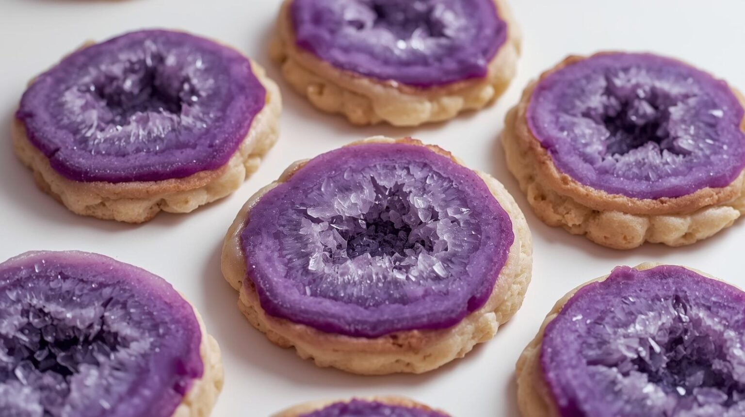 Citrus-Sparkle Geode Cookies: Edible Gemstone Treats
